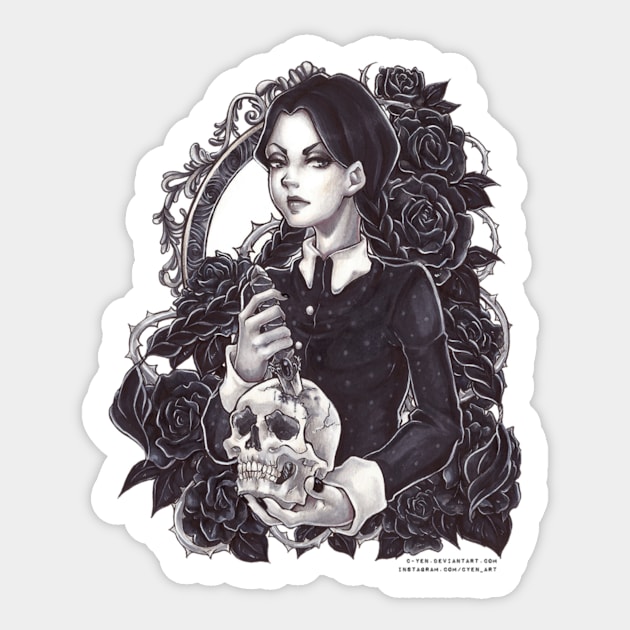Wednesday Addams - Wednesday - Sticker | TeePublic